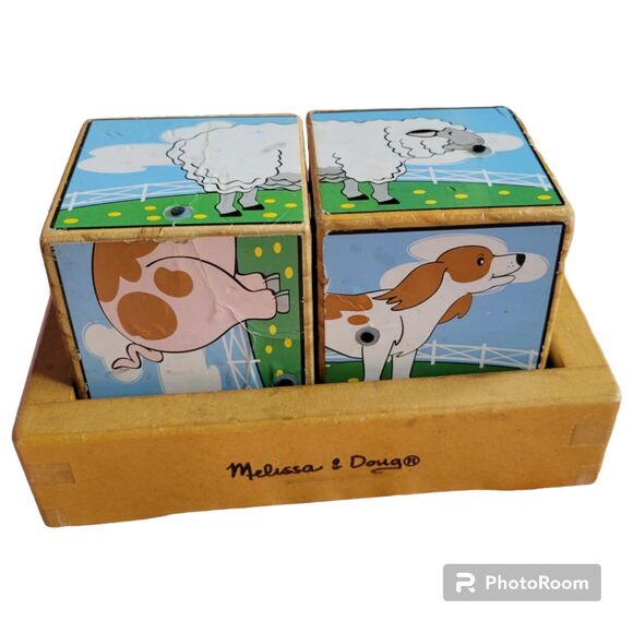 Melissa & Doug | Toys | Melissa And Dog Farm Animal Sounds Blocks ...